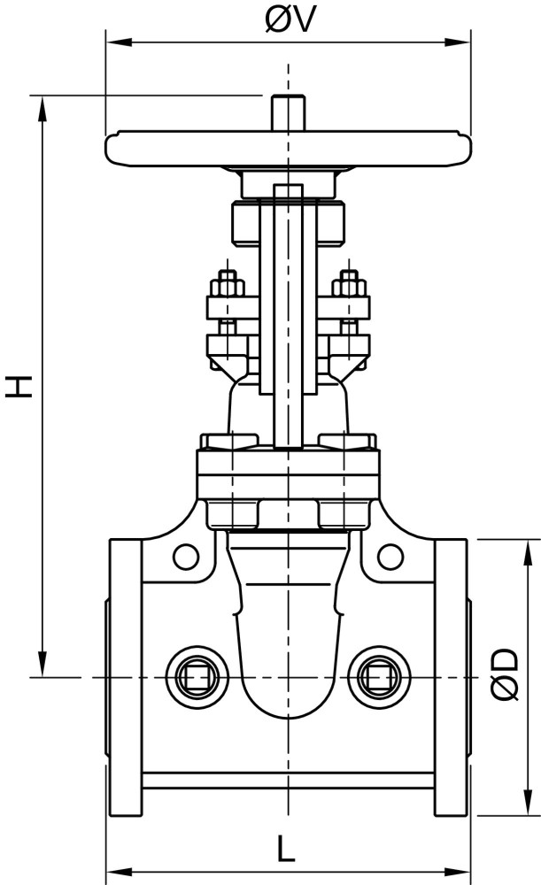 Válvula de compuerta con bridas 5" UL/FM