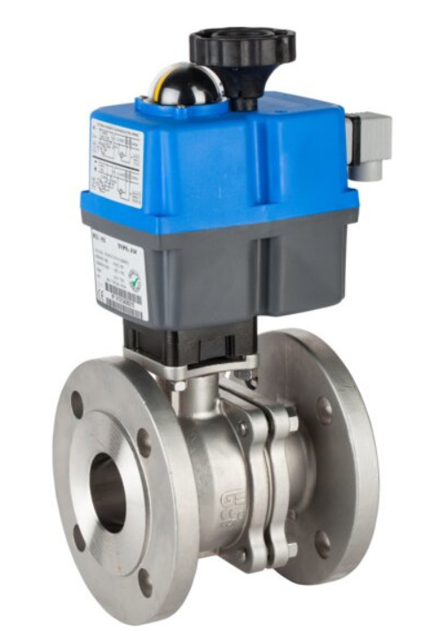 Válvula esfera 5" GE-50 AISI 316 servomotor 2 piezas